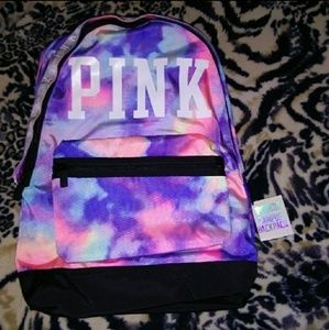 PINK Victoria's Secret | Bags | Rare Pink Vs Colorful Tie Dye Backpack ...